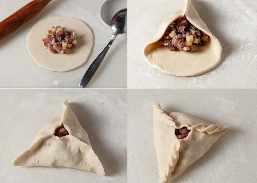 Echpochmak: Tatar Triangular Meat Pie